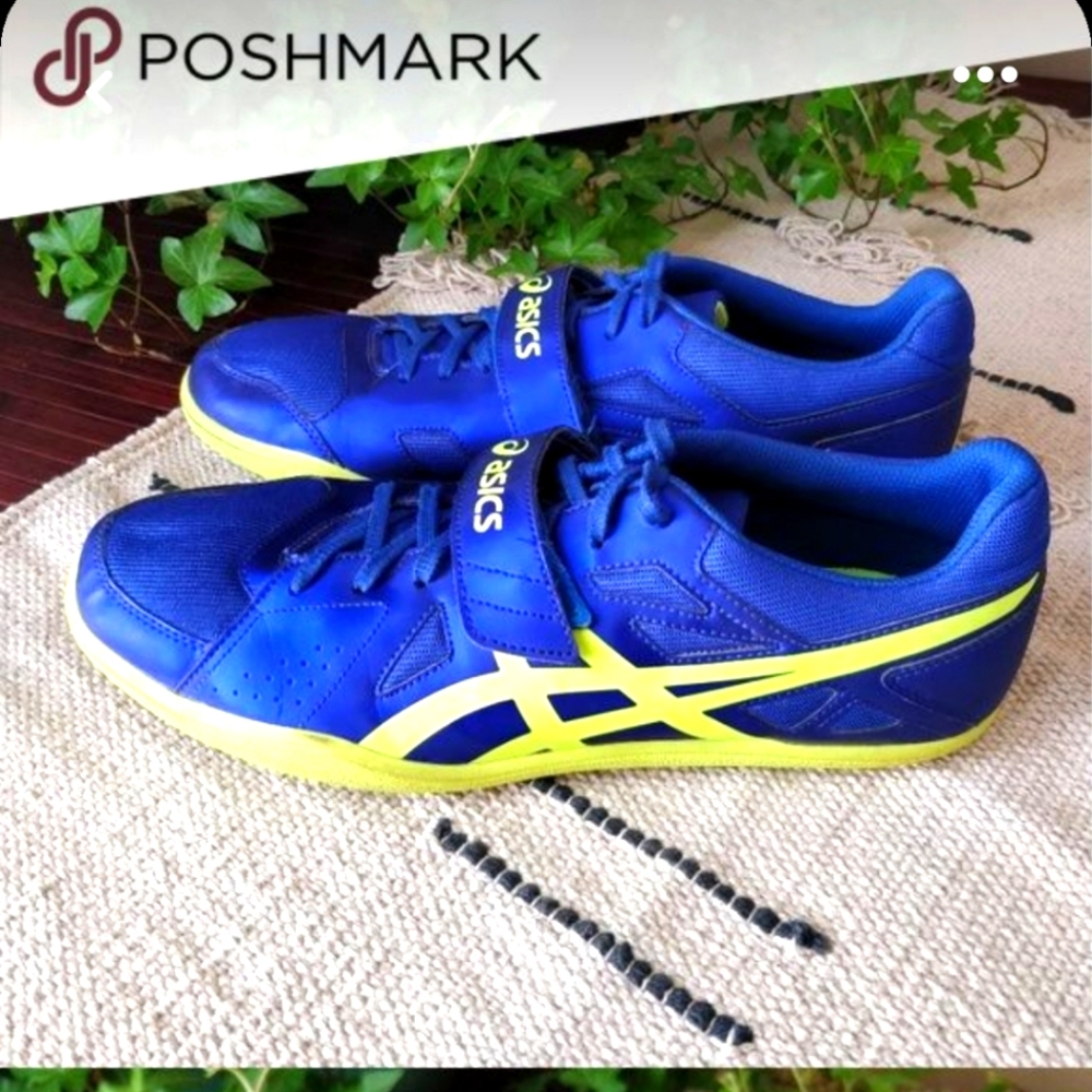 Asics Metallic Blue Neon Green Men's Athletic Shoes - Gem